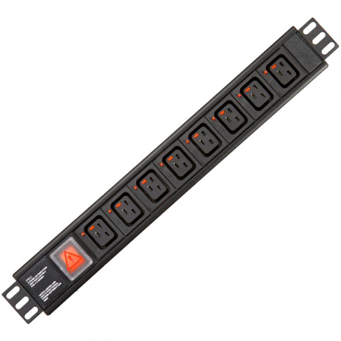 8 Way IEC Type PDU Extension Socket With On/Off Switch